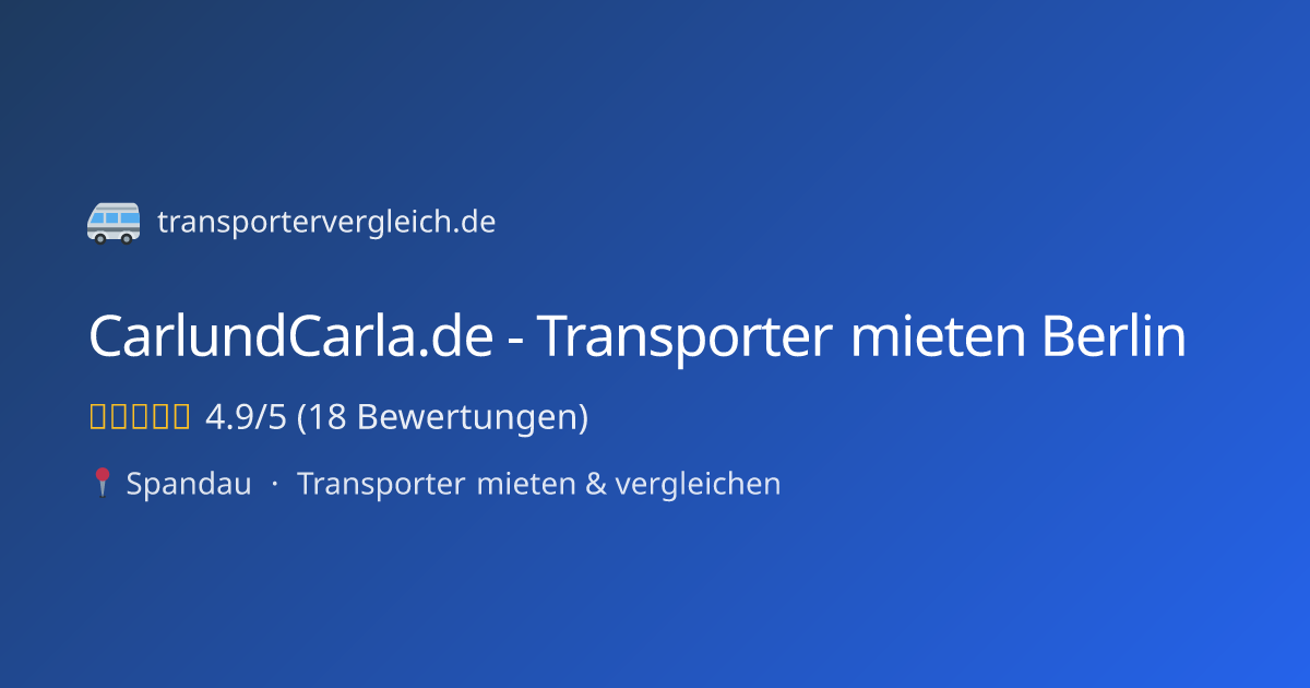 Transporter Mieten Berlin Spandau